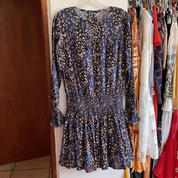 Shoshanna | Dresses | Shoshanna Silk Floral Dropwaist Dress Bell Long ...